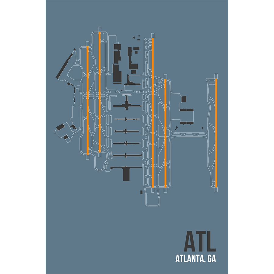 ATL | ATLANTA Airport Print – Modern Art by 08 Left