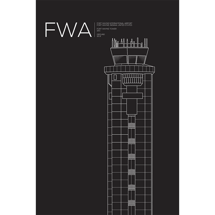 FWA | FORT WAYNE TOWER Print – Modern Art by 08 Left