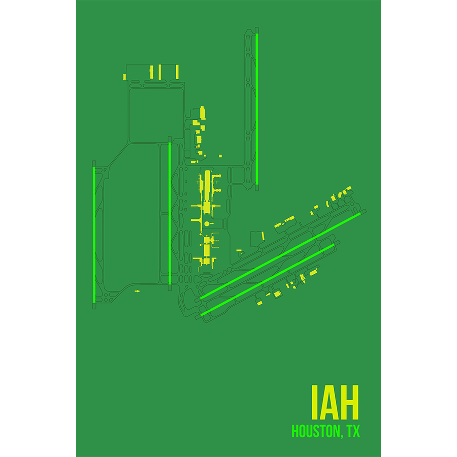 IAH | HOUSTON Airport Print – Modern Art by 08 Left